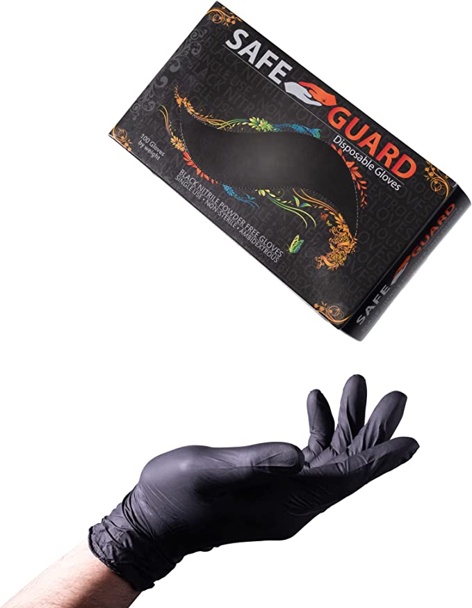 SIRIX Black Nitrile Gloves 1,000/Case